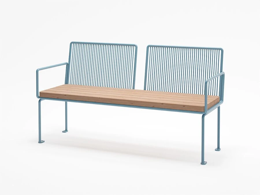 VIRGO parksoffa med armstöd 3-sits i stilren design | Tress.com