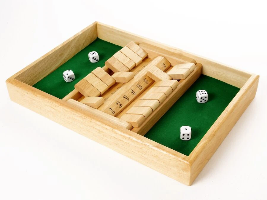 Klapspil dobbelt, Shut the box | tress.dk