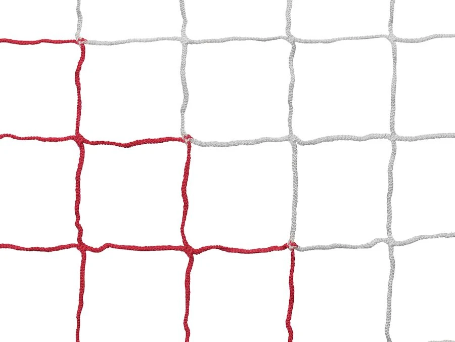 11 mot 11 Fotbollsnät 12 cm maskor Rött/Vitt | Tress.com