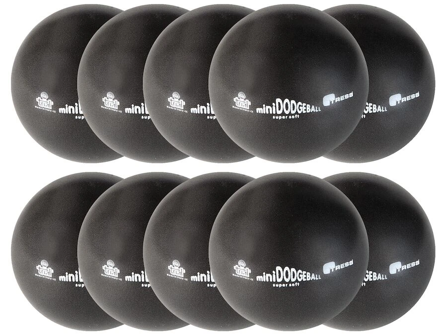 Trial Super Soft Mini Dodgeball Svart 10-pack | Tress.com