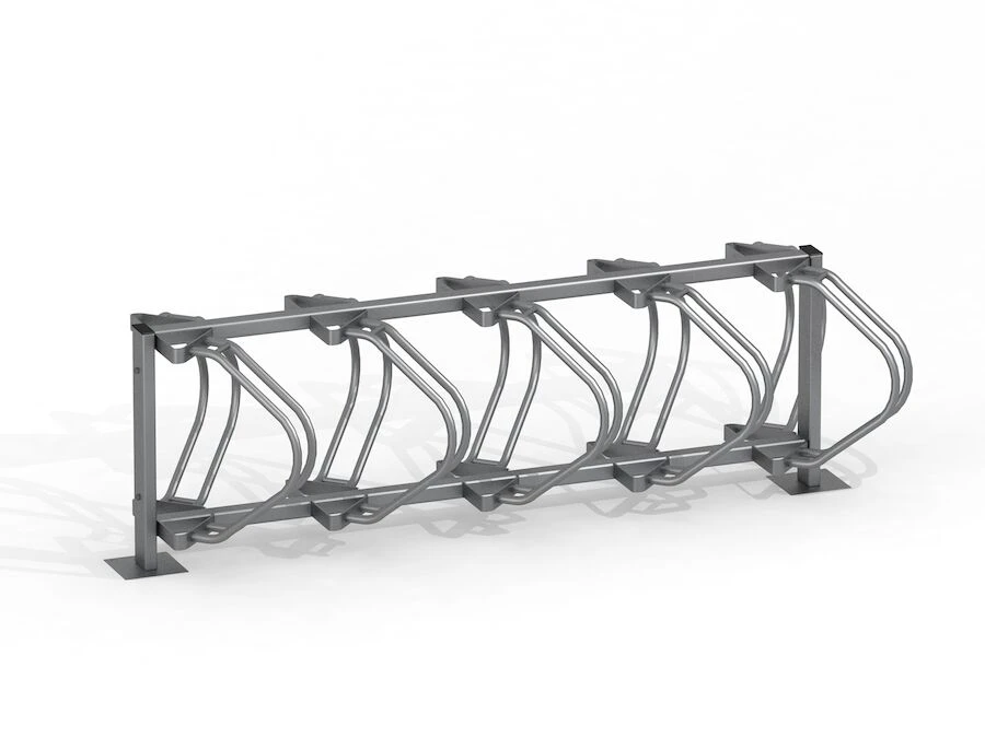 Dobbeltsidet cykelstativ til 10 cykler | tressudemiljø.dk